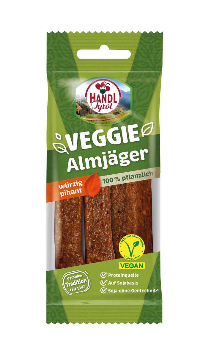 Veggie Almjäger würzig pikant 80g – Handl Tyrol Spezialitäten Shop